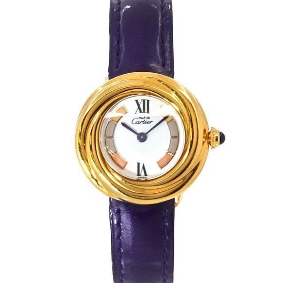 Cartier | Accessories | Cartier Must Trinity Vermeil Ladies Watch White ...